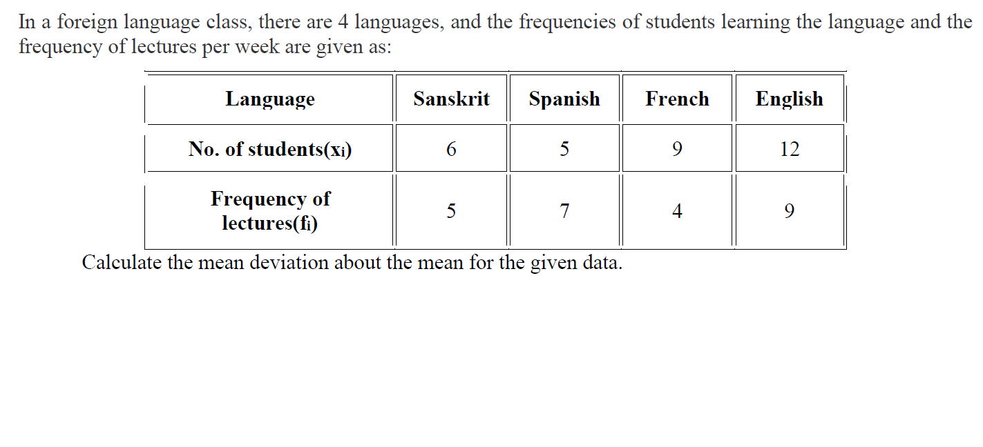 Solved In a foreign language class, there are 4 languages, | Chegg.com
