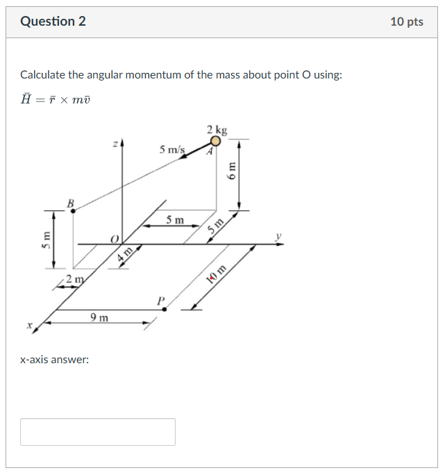 Solved Question 2Calculate the angular momentum of ﻿the mass | Chegg.com