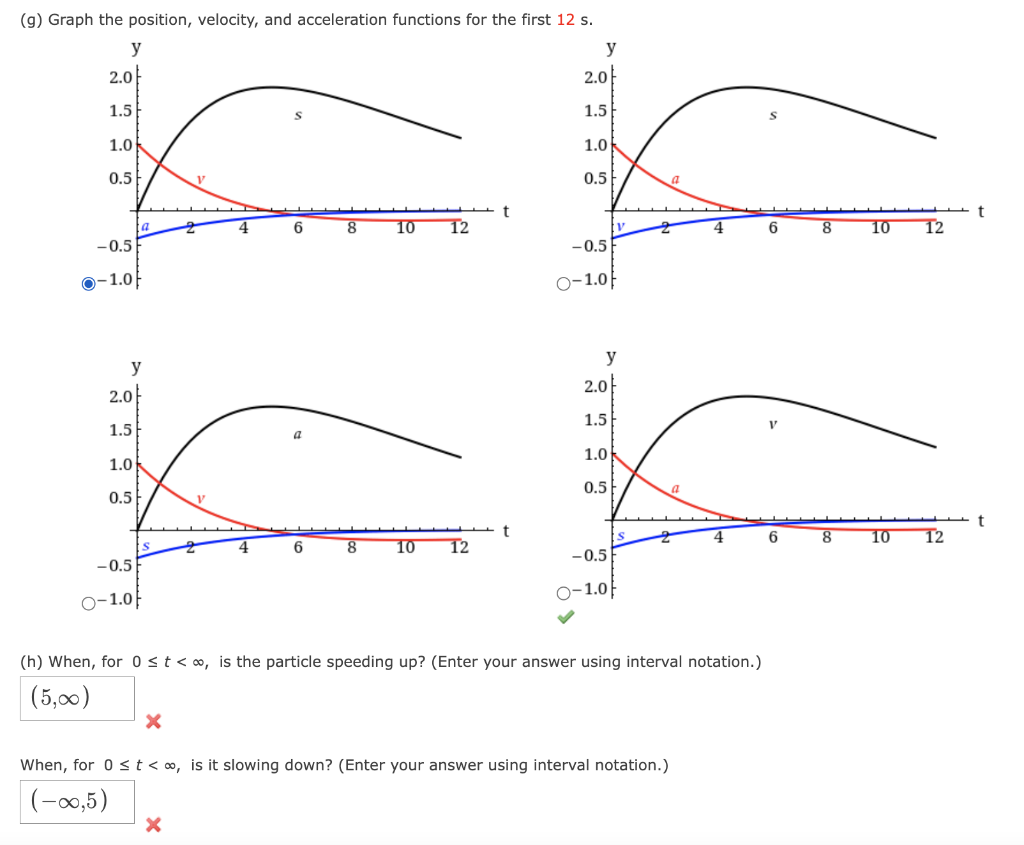 Solved particle moves according to a law of motion | Chegg.com