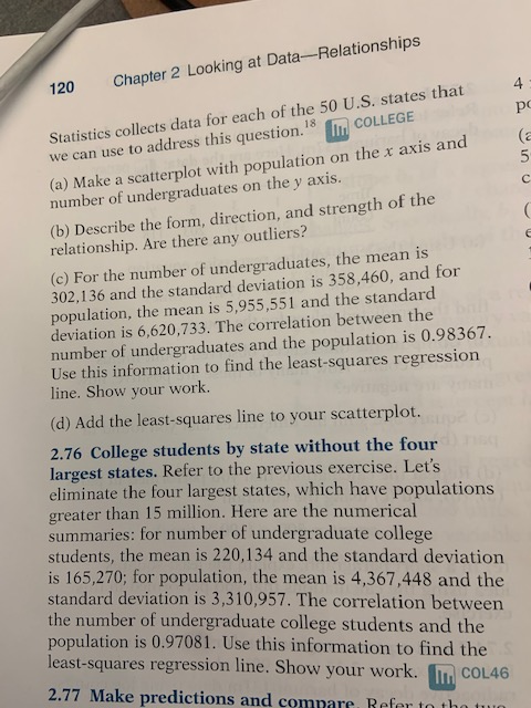 Solved 120 Chapter 2 Looking at Data--Relationships | Chegg.com