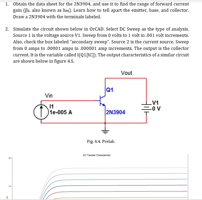 Solved 1. Obtain the data sheet for the 2 N3904, and use it | Chegg.com