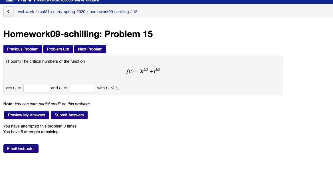 Solved webwork / mat21a-curry-spring-2020 / | Chegg.com