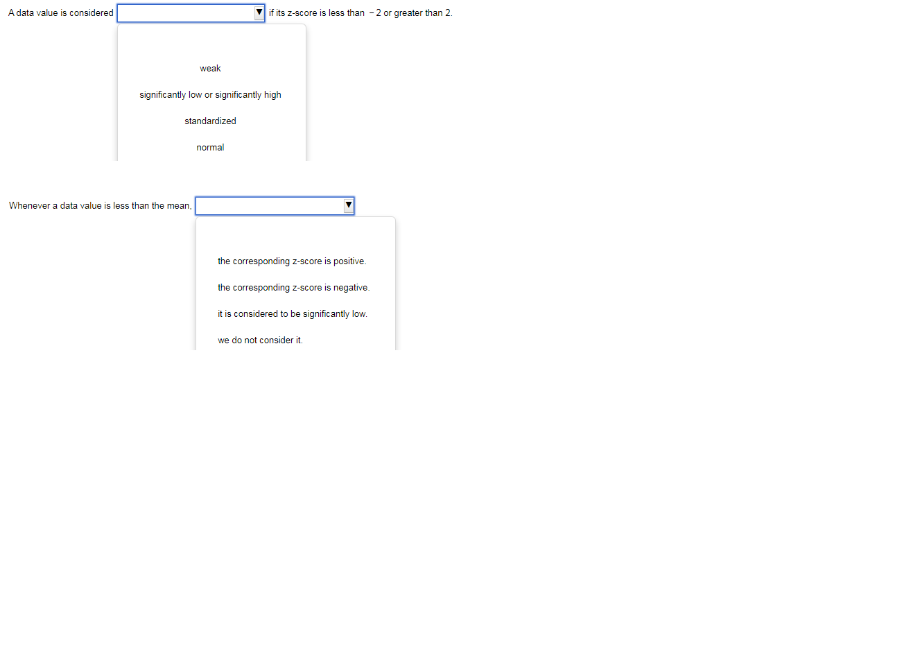 Solved Whenever a data value is less than the mean, the | Chegg.com