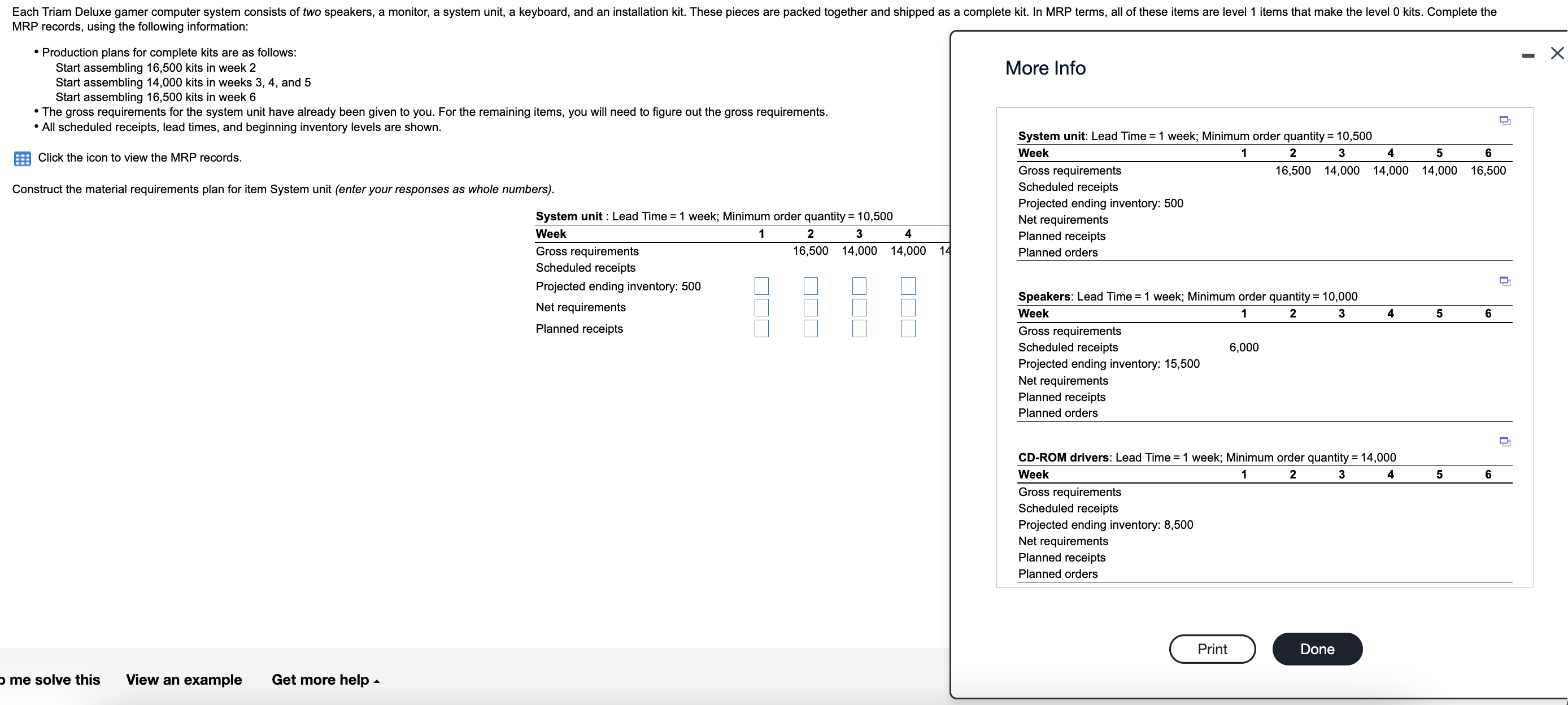 Solved MRP records, using the following information: - | Chegg.com