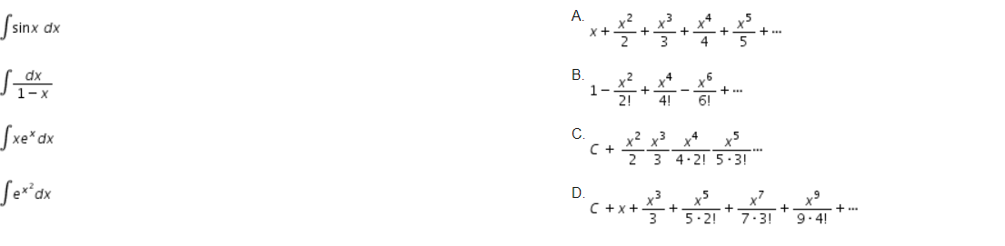 Solved A.Match each expression with its series B. Match | Chegg.com