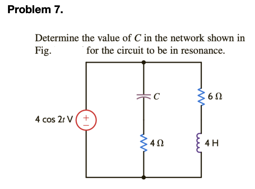 Solved Determine the value of C in the network shown in Fig. | Chegg.com