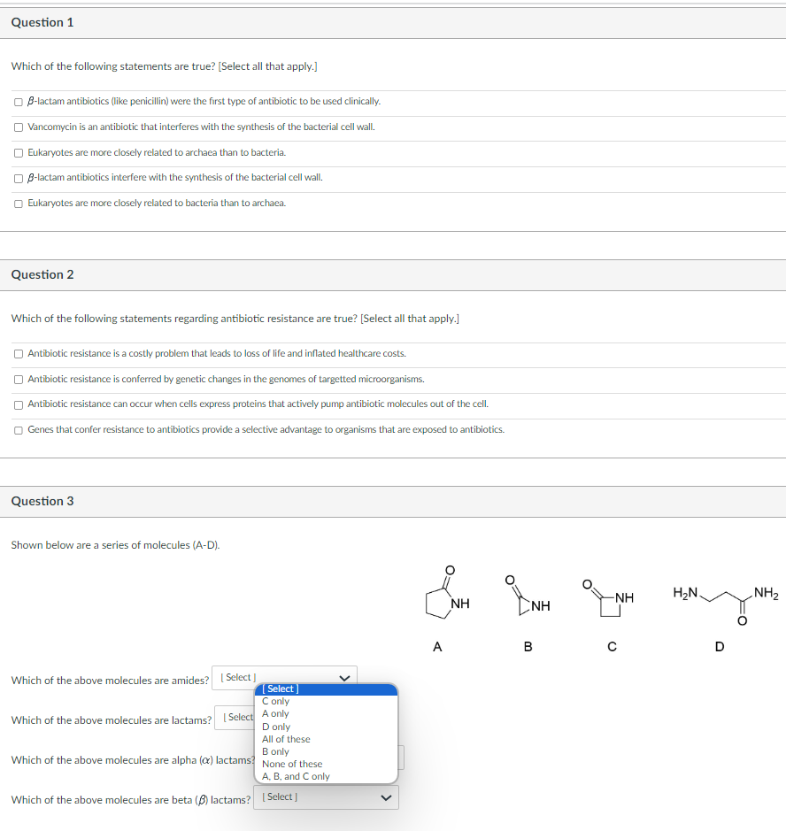 Solved Which of the following statements are true? [Select | Chegg.com