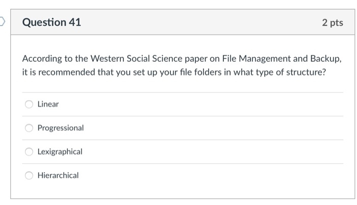 Solved Question 41 2 pts According to the Western Social | Chegg.com