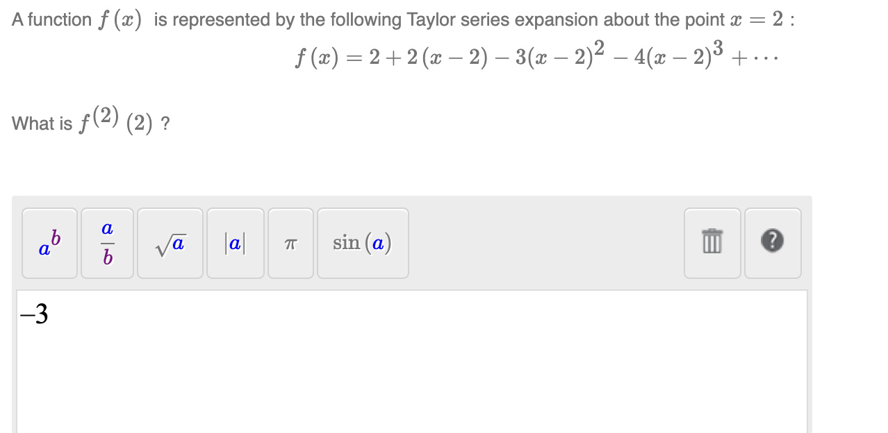 Solved A function f(x) is represented by the following | Chegg.com