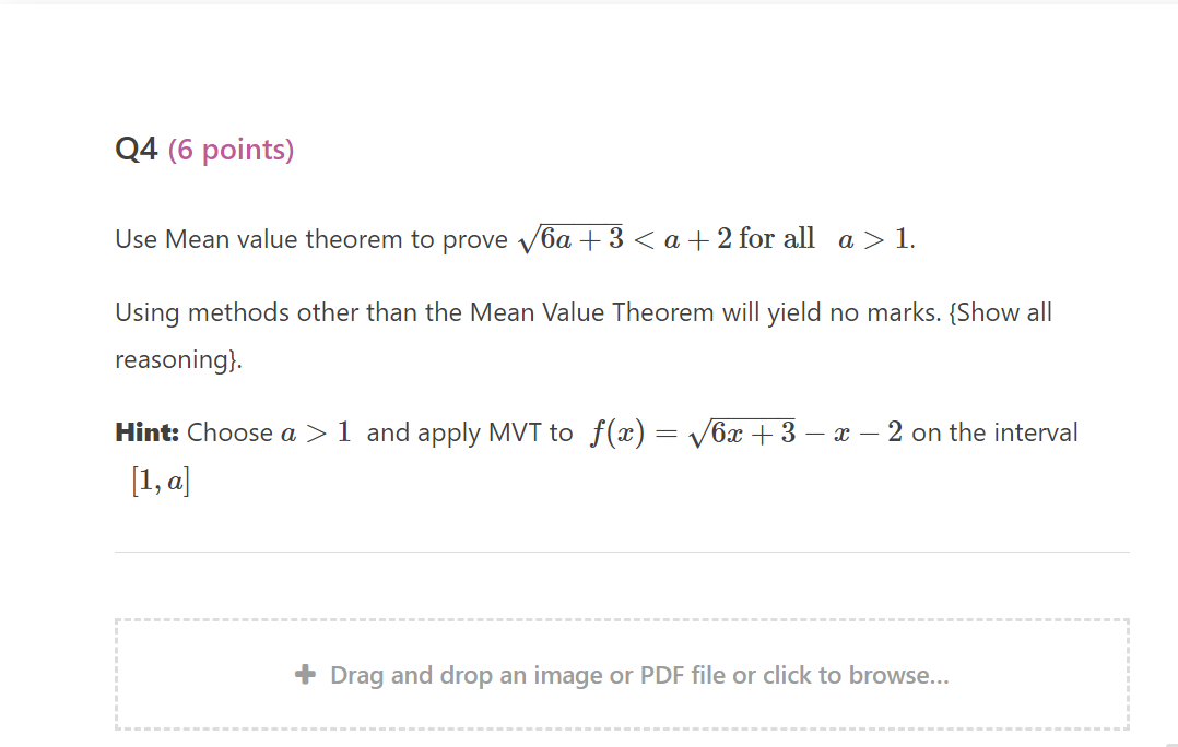 Solved Use Mean value theorem to prove | Chegg.com