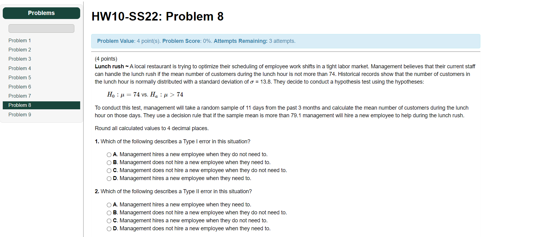 Solved Problems HW10-SS22: Problem 8 Problem 1 Problem | Chegg.com