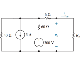 Solved Calculate the power delivered for each value of Ro in | Chegg.com