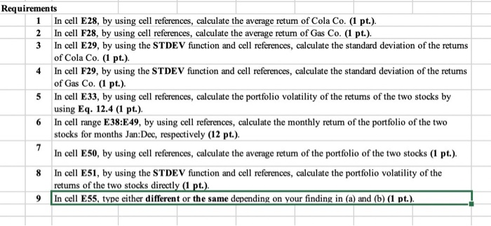 Solved Problem 12-12 Using the spreadsheet below and the | Chegg.com