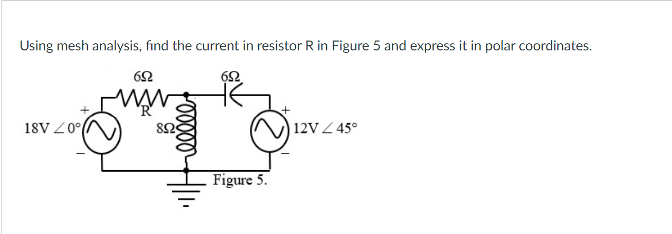 Solved Using mesh analysis, find the current in resistor R | Chegg.com