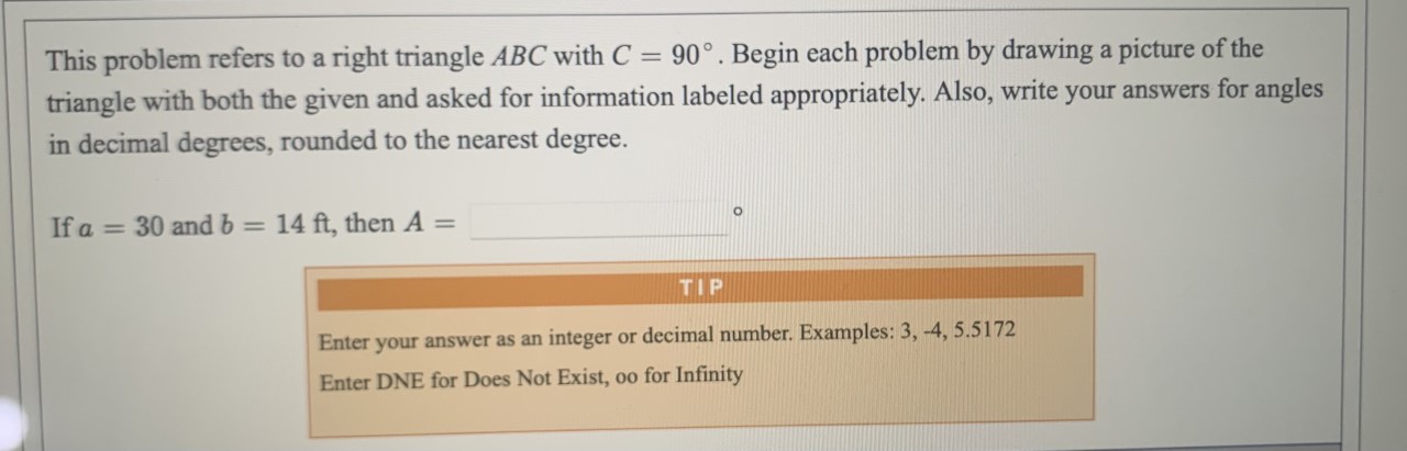 Solved This problem refers to a right triangle ABC with C = | Chegg.com