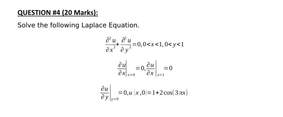 Solved Question 4 20 Marks Solve The Following Laplace