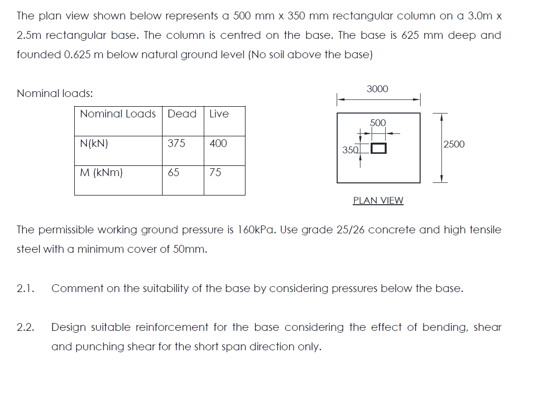 Solved The plan view shown below represents a 500 mm x 350 | Chegg.com