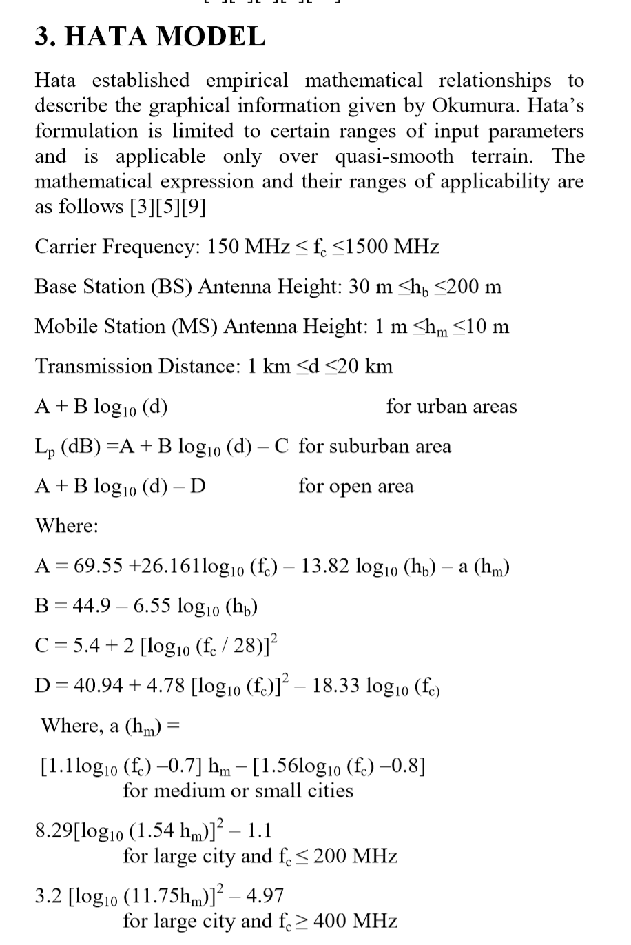 3. HATΑ MODEL Hata established empirical mathematical | Chegg.com