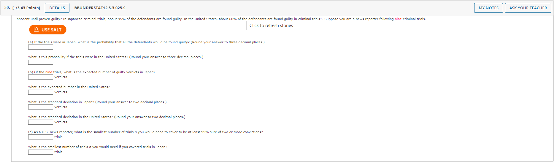 Solved MY NOTES ASK YOUR TEACHER 30. [-13.43 Points] DETAILS | Chegg.com