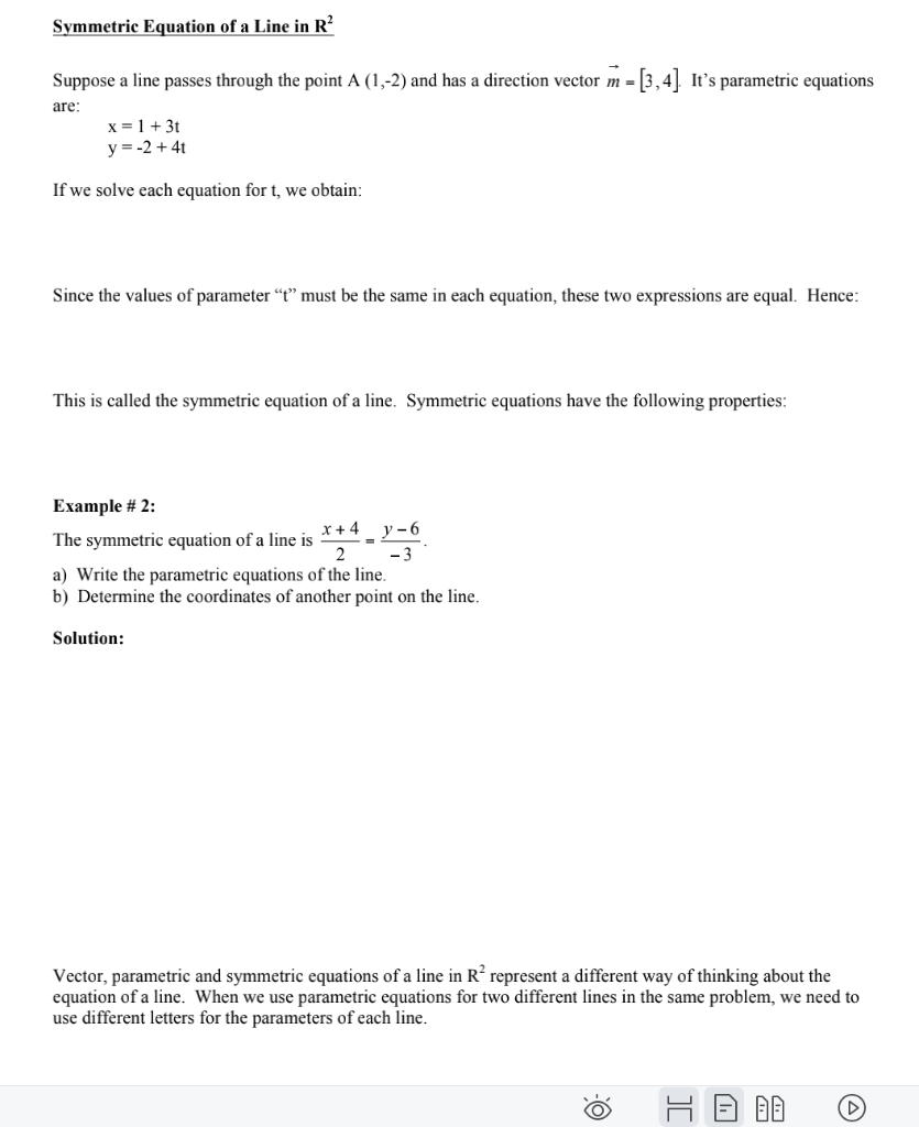 Mcv4u Unit 8 Activity 1 Equations Of Lines In R