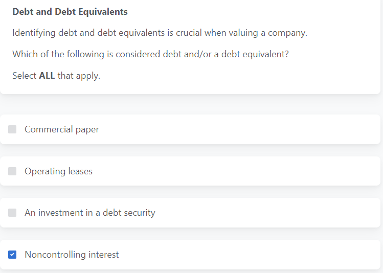 Solved Debt and Debt EquivalentsIdentifying debt and debt | Chegg.com