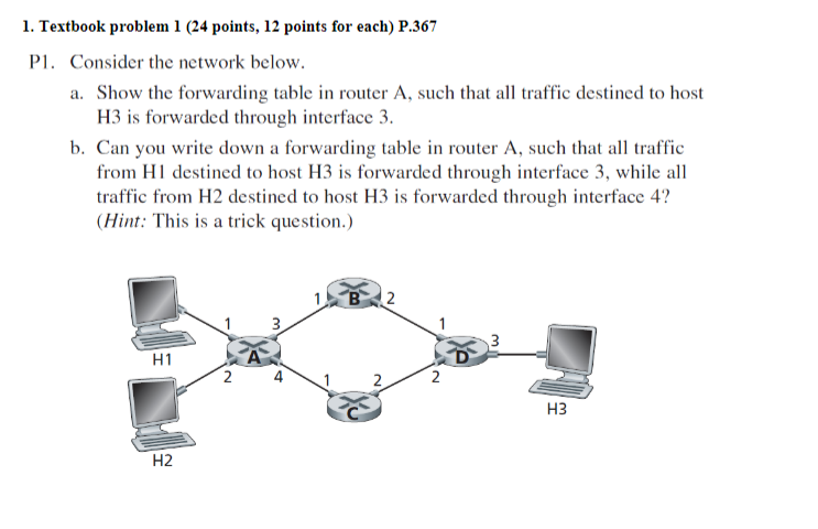 Solved Textbook problem 1 ( 24 points, 12 points for each) | Chegg.com