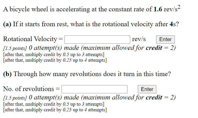 Solved A bicycle wheel is accelerating at the constant rate | Chegg.com
