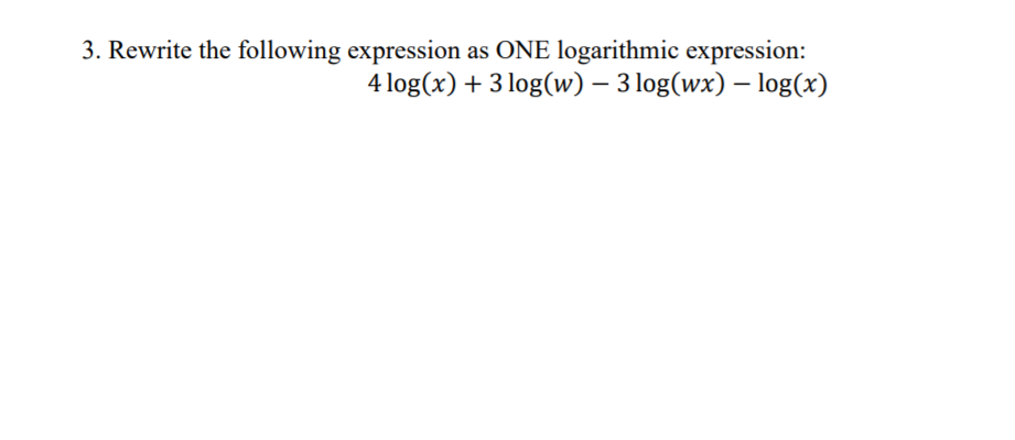 Solved 3. Rewrite the following expression as ONE | Chegg.com