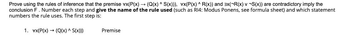Solved Prove using the rules of inference that the premise | Chegg.com