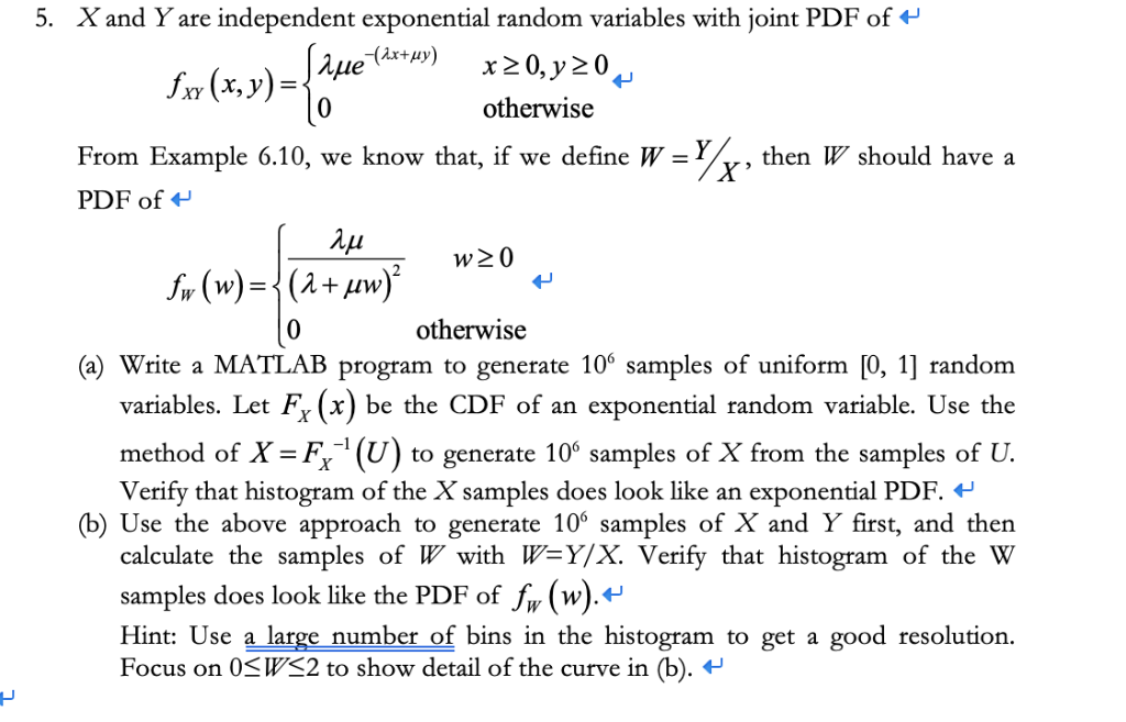 5. X and Y are independent exponential random | Chegg.com