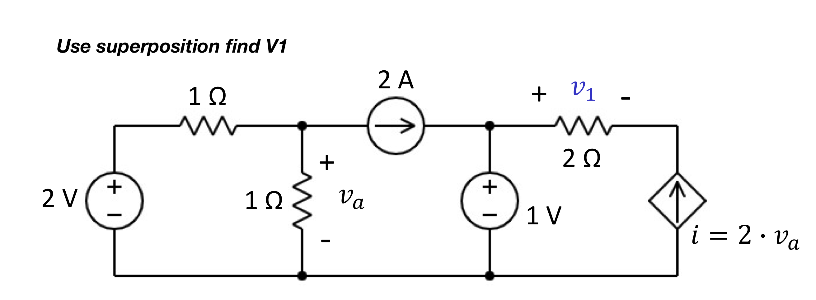 Solved Use superposition find V1 | Chegg.com
