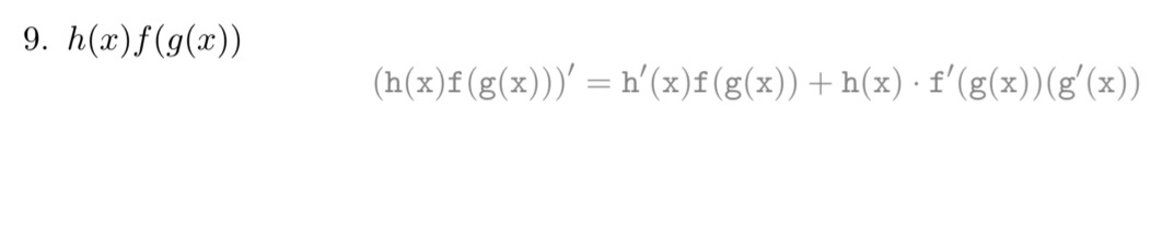 Solved h(x)f(g(x)) | Chegg.com
