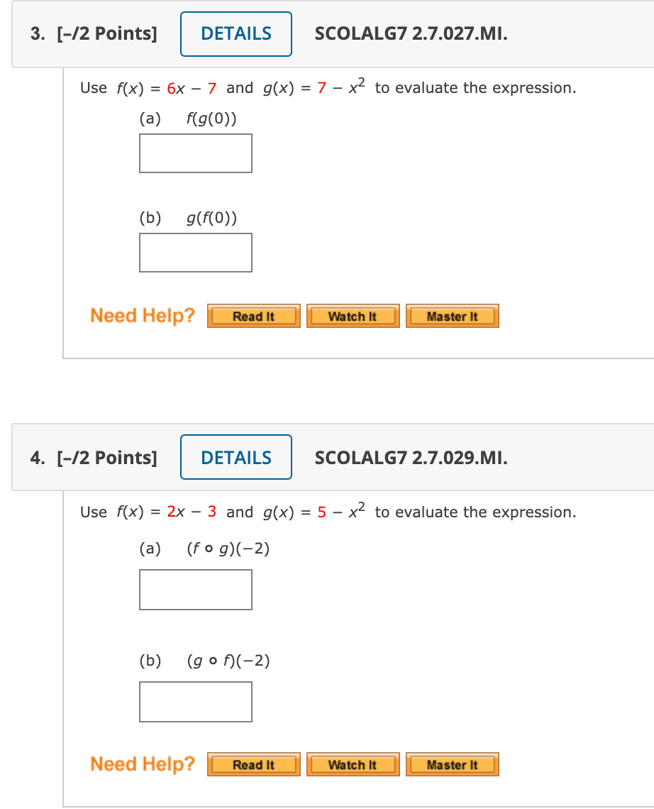 Solved 3. [-12 Points] DETAILS SCOLALG7 2.7.027.MI. = Use | Chegg.com
