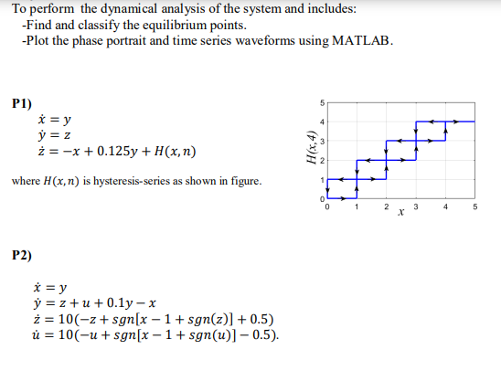 Solved To perform the dynamical analysis of the system and | Chegg.com