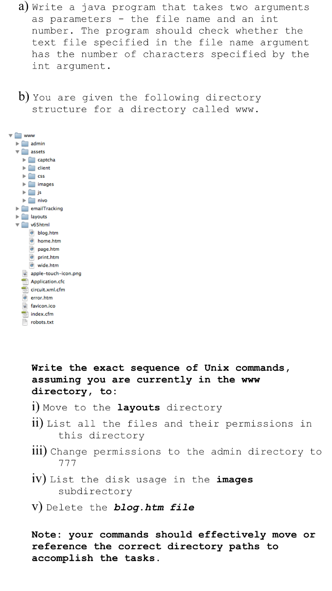 a) Write a java program that takes two arguments as | Chegg.com