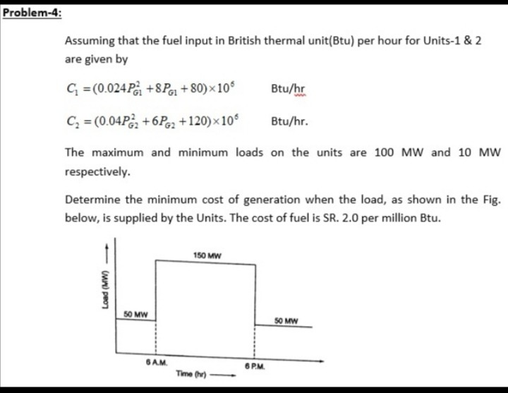 Solved Problem-4: Assuming that the fuel input in British | Chegg.com