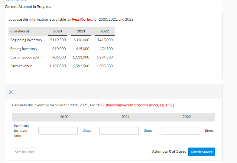 Solved Current Attempt in Progress Suppose this information | Chegg.com