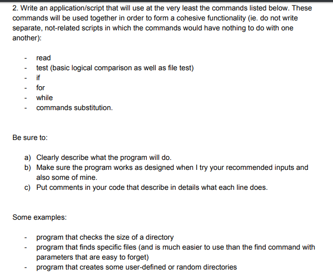 Solved I'm struggling to create a shell script program and I | Chegg.com
