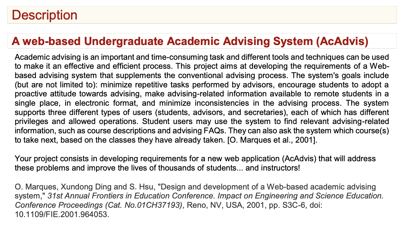 Solved A web-based Undergraduate Academic Advising System | Chegg.com