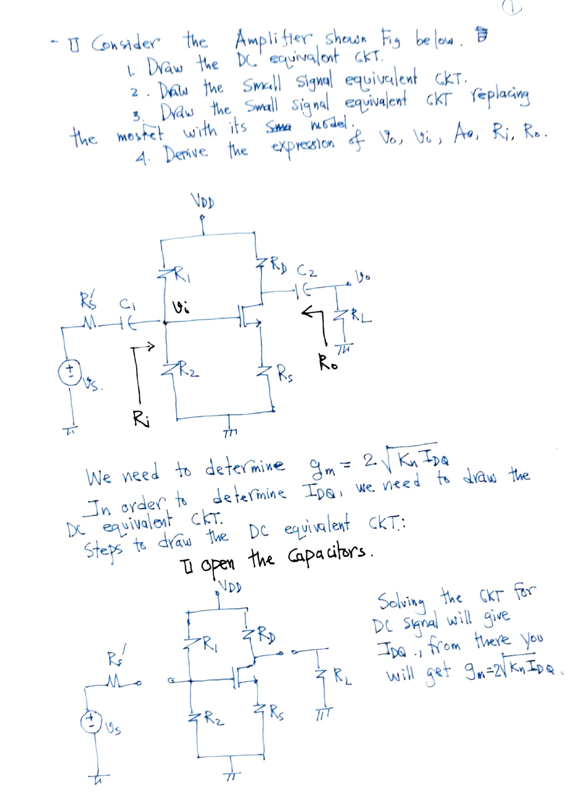 Solved Please read the pictures , they are MOSFET small | Chegg.com