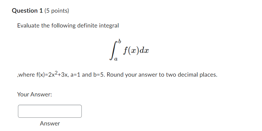 Solved Evaluate the following definite integral ∫abf(x)dx , | Chegg.com