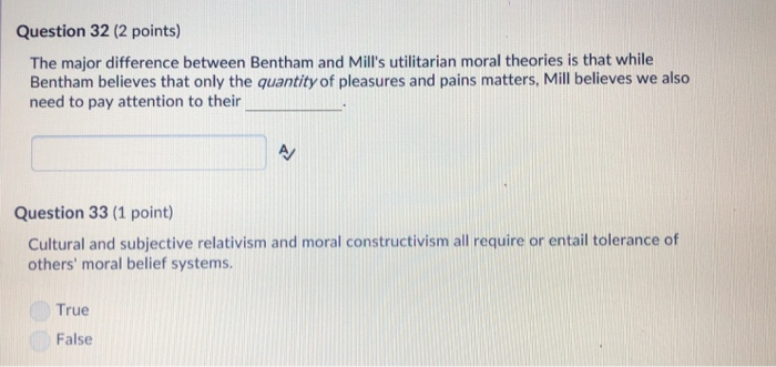 Solved Question 32 (2 points) The major difference between | Chegg.com