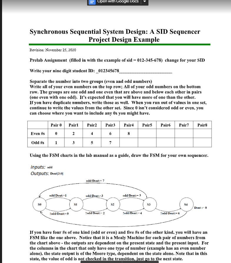 Open with Google Docs Synchronous Sequential System | Chegg.com