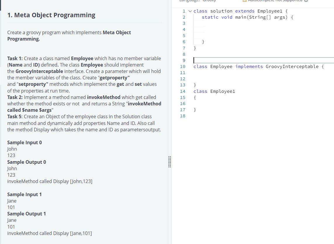 Solved 1. Meta Object Programming i v class solution extends | Chegg.com