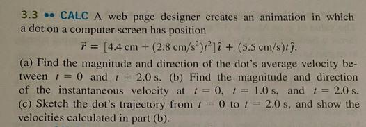 Solved EXERCISES Section 3.1 Position and Velocity Vectors | Chegg.com