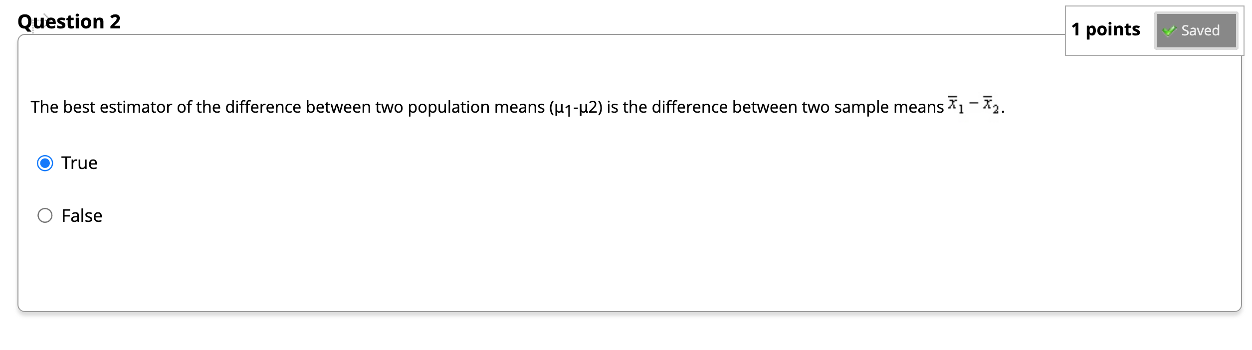Solved The best estimator of the difference between two | Chegg.com