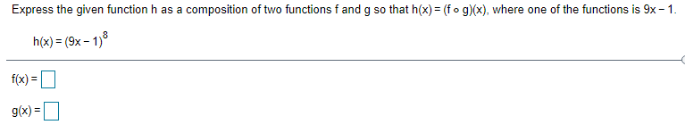 Solved Express the given function has a composition of two | Chegg.com