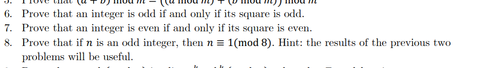 Solved 6. Prove that an integer is odd if and only if its | Chegg.com