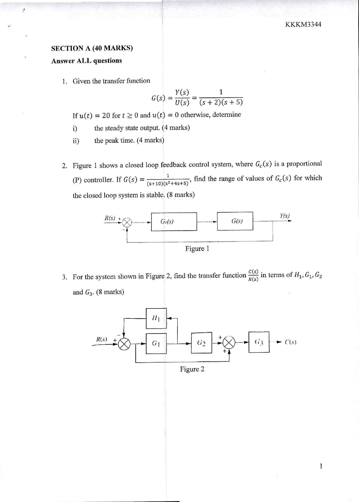 SECTION A (40 ﻿MARKS)Answer ALL questionsGiven the | Chegg.com