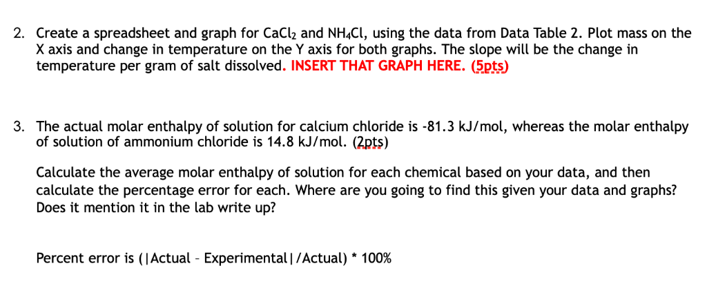 Calculate the temperature change (AT) for each trial | Chegg.com